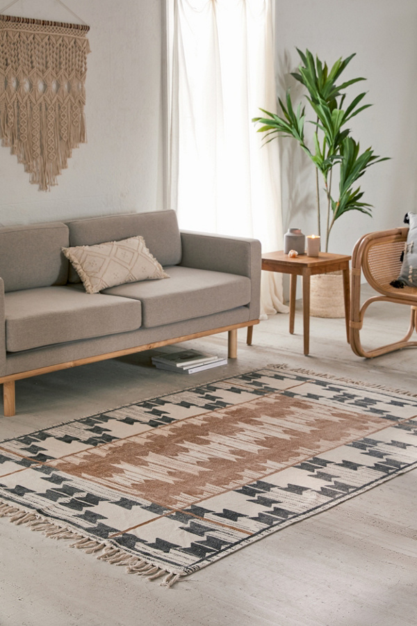 Matchwork Printed Rug | Urban Outfitters