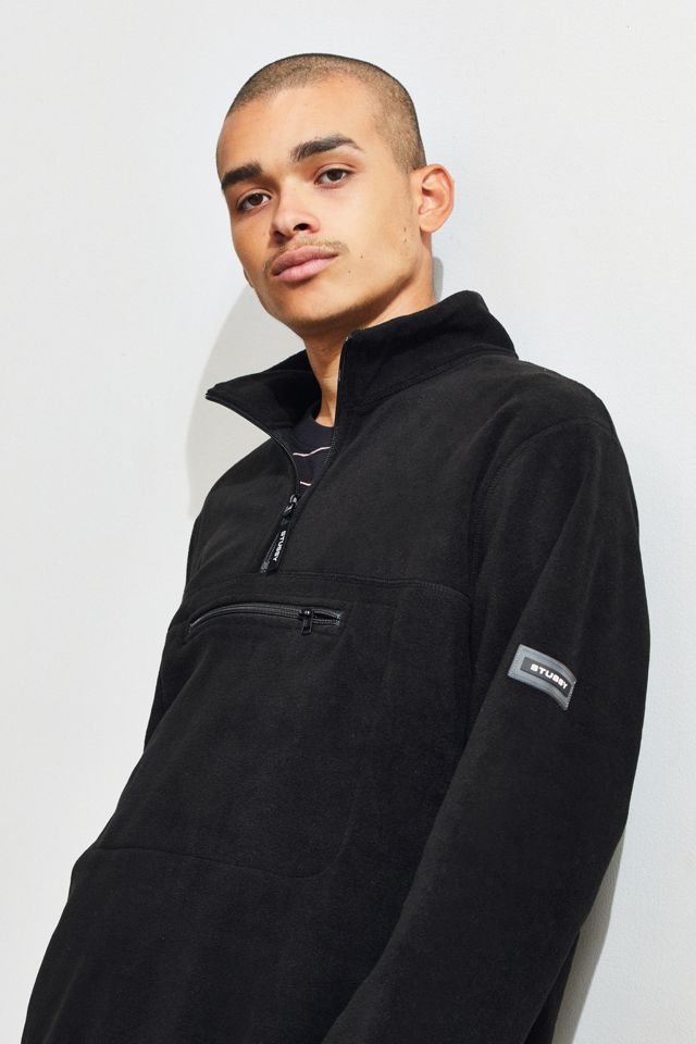 Stussy Polar Fleece Mock Neck Pullover Sweatshirt | Urban Outfitters