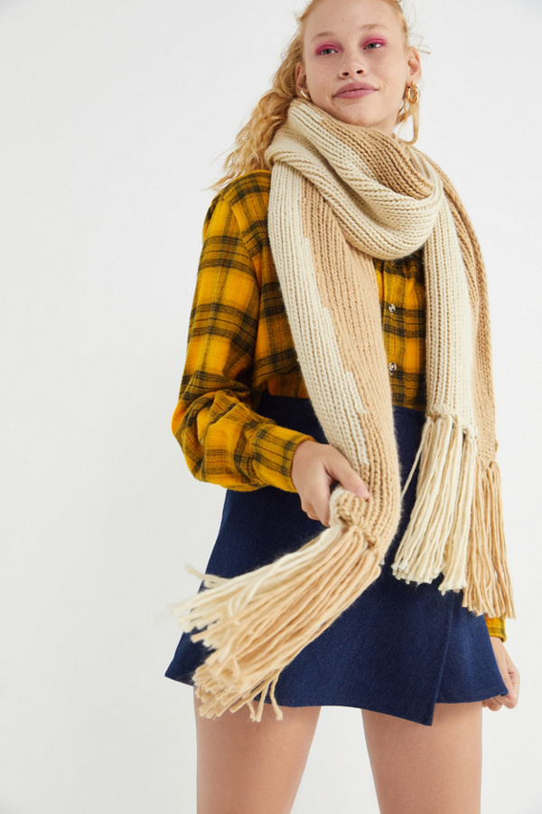 Extra Large Knit Oblong Scarf | Urban Outfitters