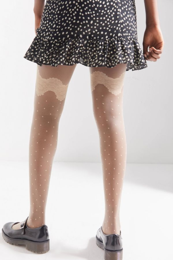 Out From Under Lacy Faux Thigh High Tight Urban Outfitters