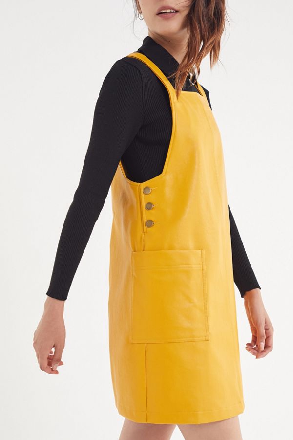BDG Faux Leather Pinafore Dress | Urban Outfitters