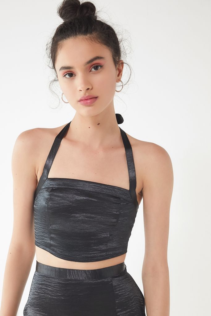 UO Scarlett Satin Halter Top | Urban Outfitters Canada