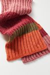 Colorblock Cable Knit Scarf | Urban Outfitters