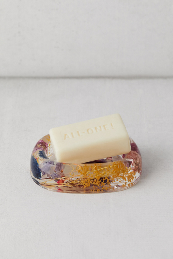 Acrylic Dried Floral Soap Dish | Urban Outfitters