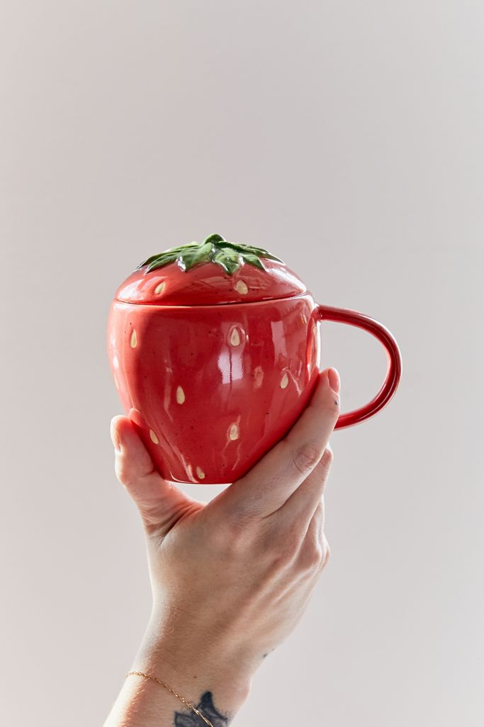 Strawberry Shaped Mug | Urban Outfitters