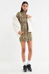 UO Shimmer Snake Print Mock-Neck Mini Dress | Urban Outfitters