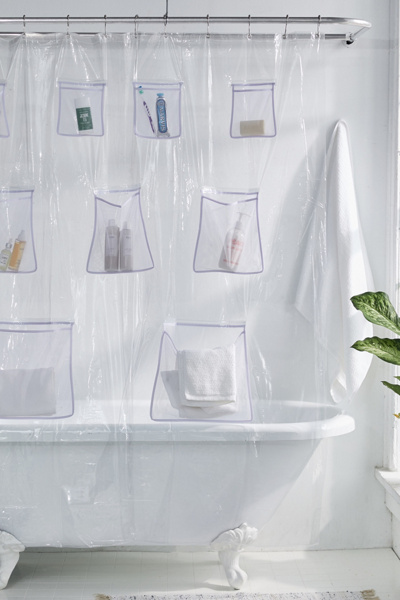 Mesh Pocket Shower Curtain | Urban Outfitters