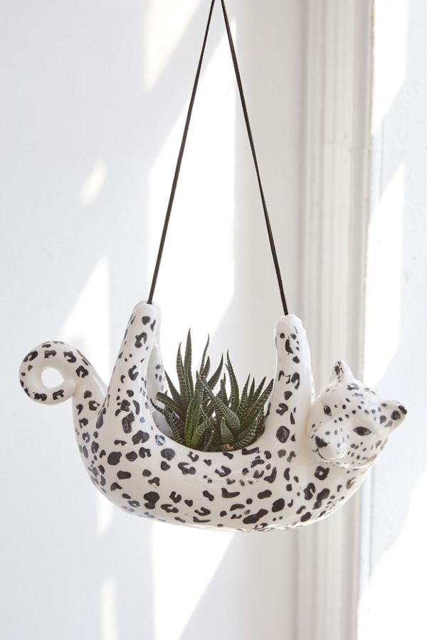 Snow Leopard Hanging Planter | Urban Outfitters