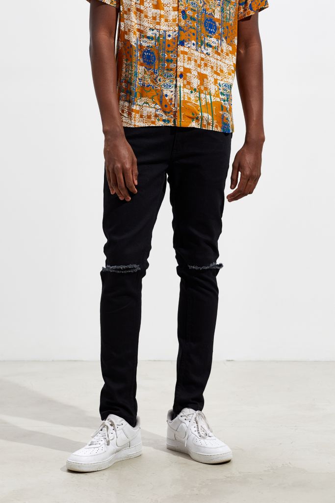 Dr. Denim Black Ripped Clark Slim Jean | Urban Outfitters