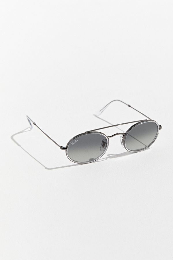 Ray-Ban Double Bridge Low Oval Sunglasses | Urban Outfitters