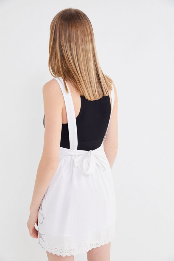 UO Dolly Embroidered Mini Apron Dress | Urban Outfitters