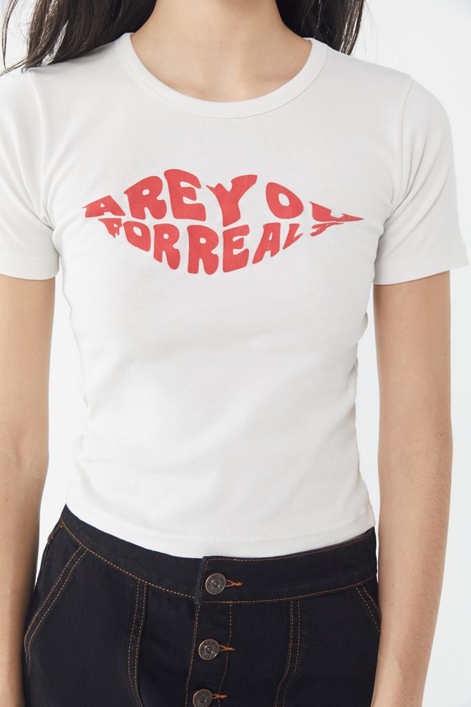 Are You For Real Shrunken Tee | Urban Outfitters