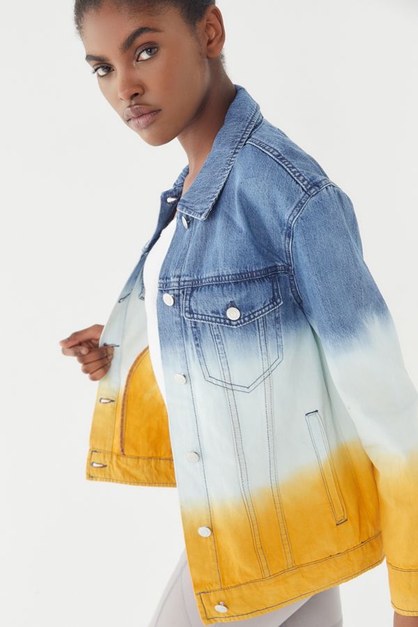 Bagatelle Dip-Dyed Denim Trucker Jacket | Urban Outfitters