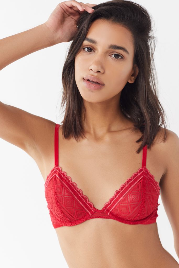 Tommy Hilfiger Lace Underwire Triangle Bra Urban Outfitters