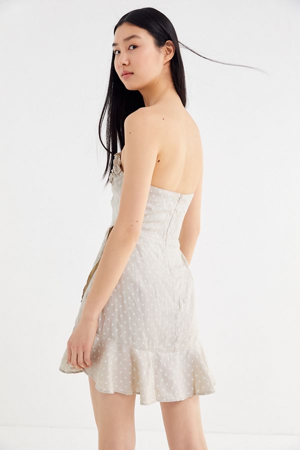 Winston White Bridgette Strapless Ruffle Mini Dress | Urban Outfitters