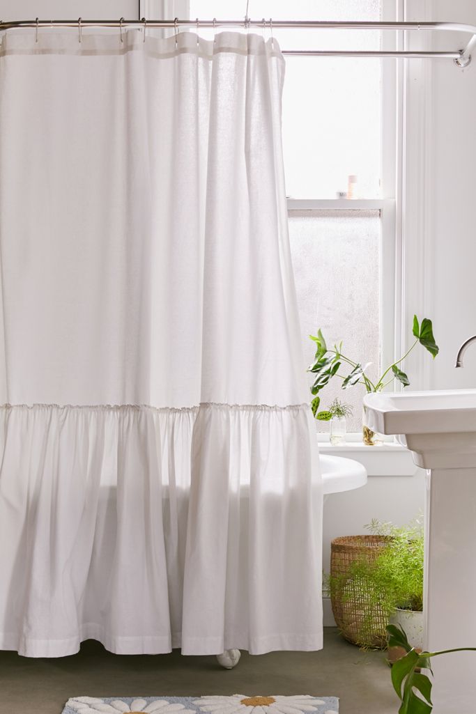 Overscale Ruffle Shower Curtain | Urban Outfitters Overscale Ruffle Shower Curtain | Urban Outfitters