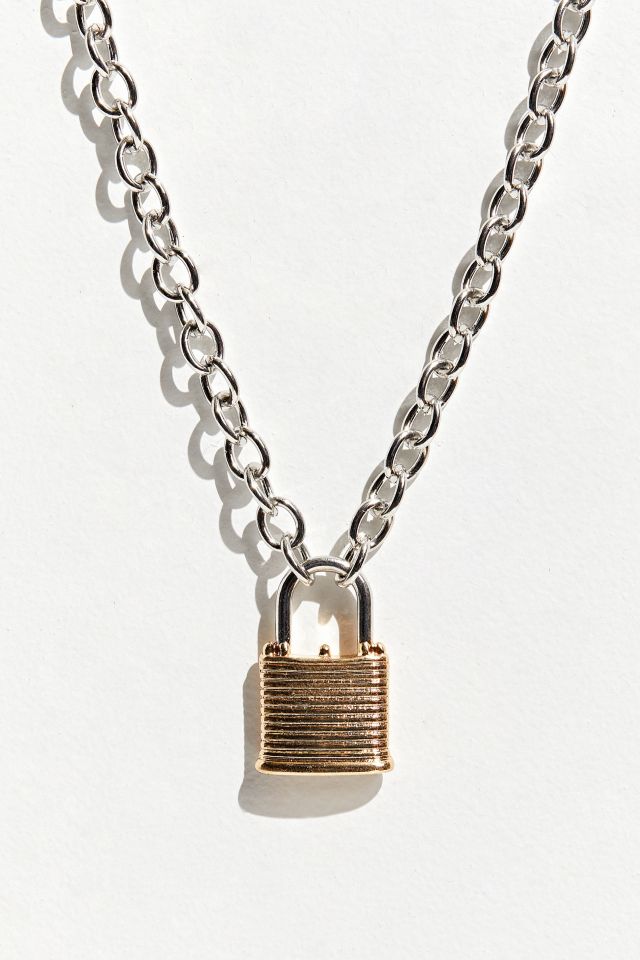 Riakoob Padlock Chain Necklace Urban Outfitters
