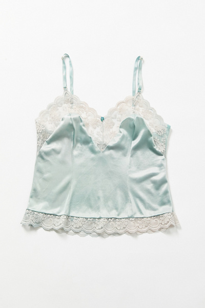Vintage Blue Lace Trim Cami | Urban Outfitters