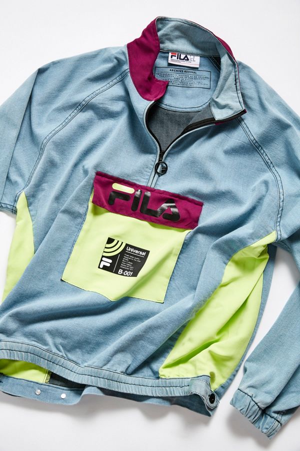 FILA UO Exclusive Doug Denim Track Jacket | Urban Outfitters
