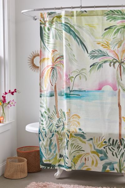 Sunset Palms Shower Curtain Urban Outfitters Canada