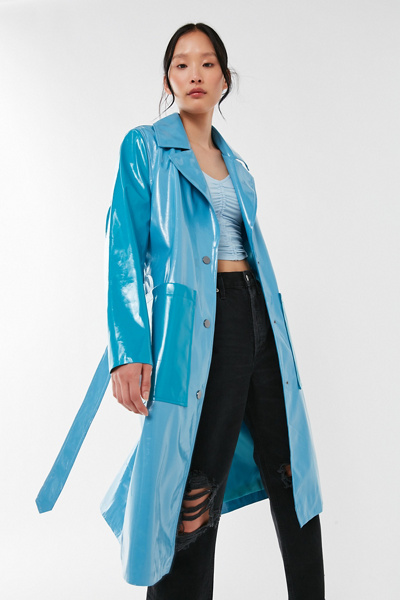 UO Colorblock Longline Raincoat | Urban Outfitters