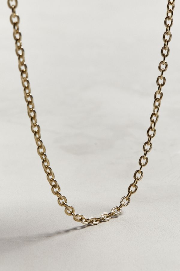King Ice Stainless Steel Rolo Chain Necklace | Urban Outfitters
