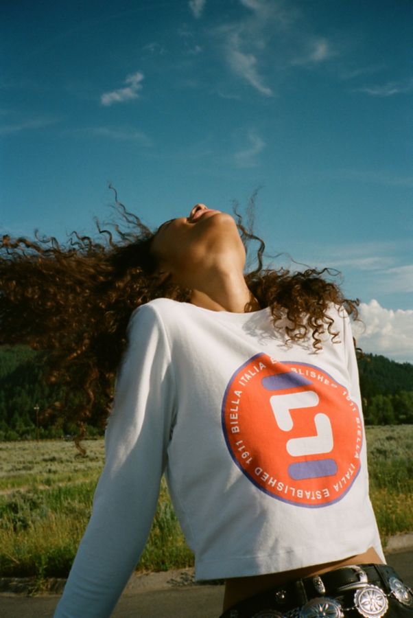 Fila Uo Exclusive Geri Cropped Long Sleeve Tee Urban Outfitters