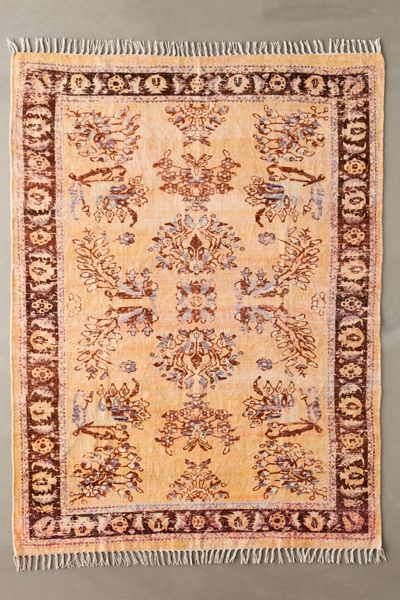 Ziba Peach Chenille Rug | Urban Outfitters