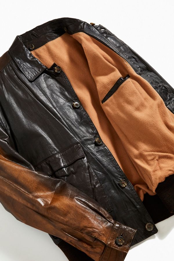 Vintage Mocha Leather Jacket | Urban Outfitters