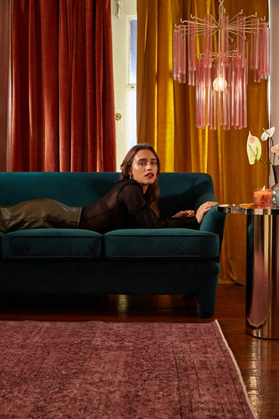 Marisol Velvet Sofa | Urban Outfitters