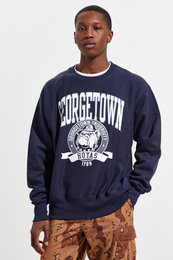 Champion Georgetown University Reverse Weave Crew Neck Sweatshirt ...