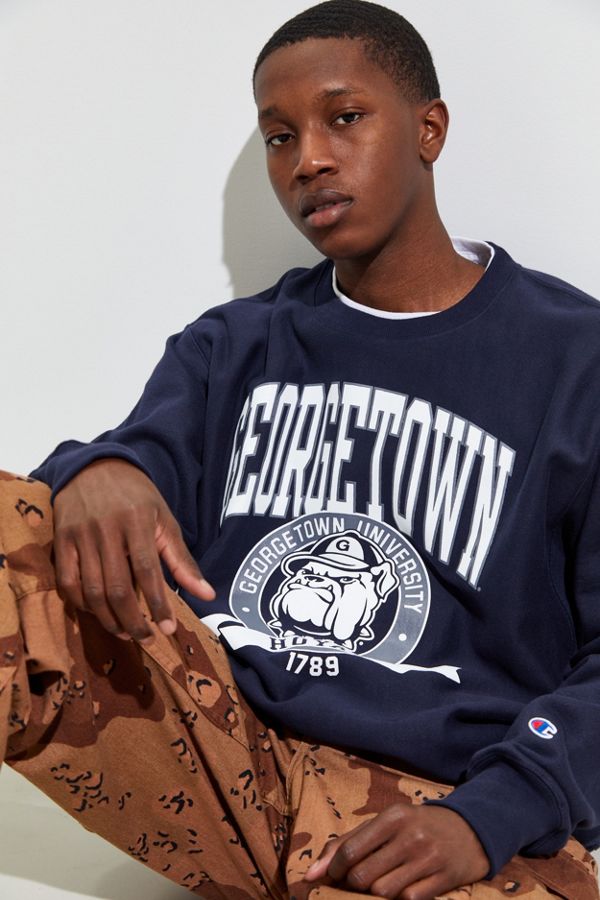 Champion Georgetown University Reverse Weave Crew Neck Sweatshirt ...