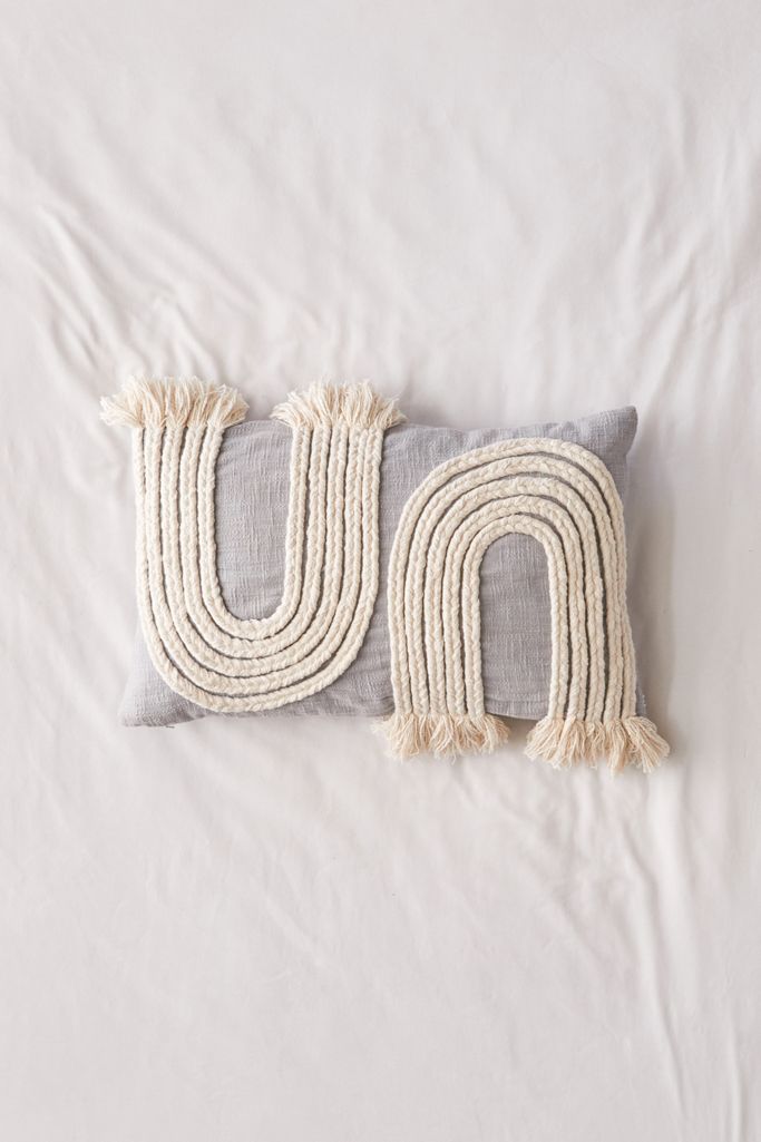 Faye Braided Lumbar Pillow | Urban Outfitters