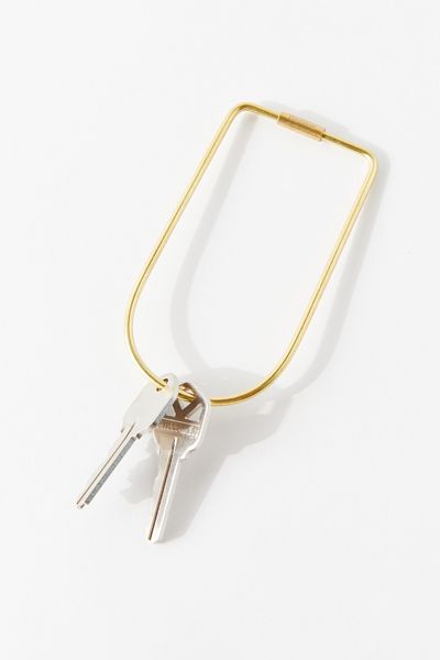 Areaware Contour Brass Bend Keyring | Urban Outfitters