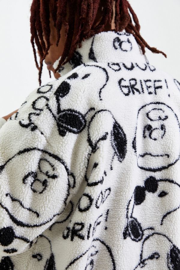 Lazy Oaf X Peanuts Good Grief Fleece Jacket | Urban Outfitters