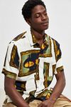 UO Pixel Art Rayon Short Sleeve Button-Down Shirt | Urban Outfitters