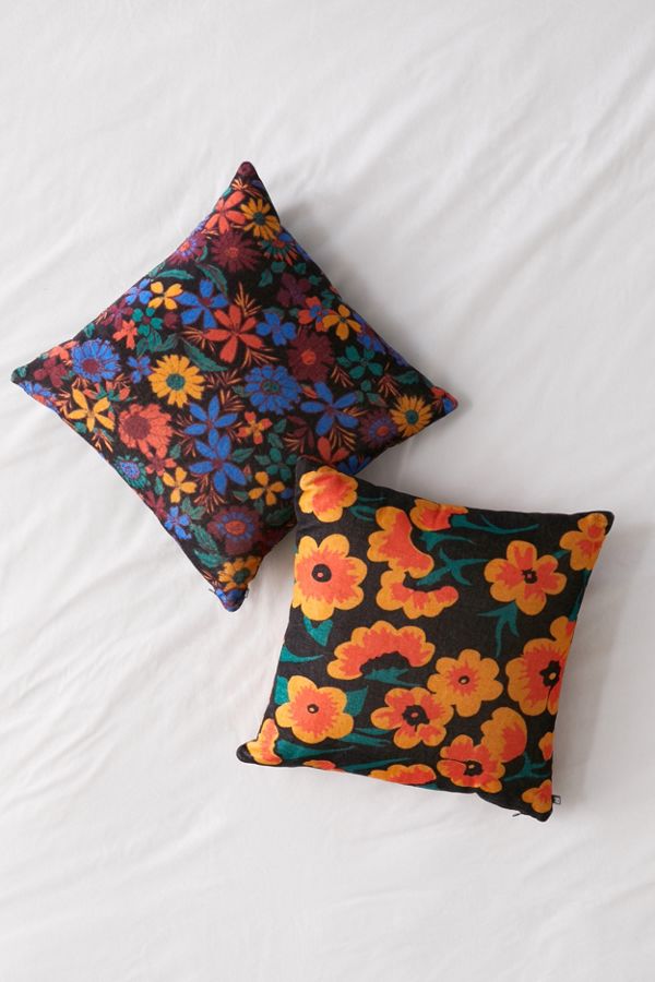 Floral Velvet Throw Pillow | Urban Outfitters