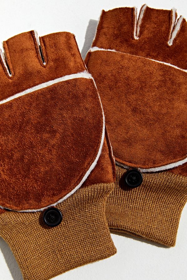 UO Shearling Convertible Glove | Urban Outfitters