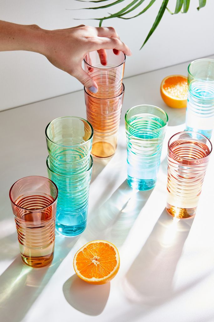 MoMA Ombre Milk Glass - Set Of 4 | Urban Outfitters Canada