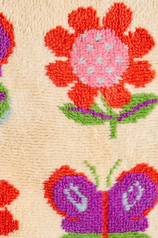 Urban Renewal Vintage One-Of-A-Kind Butterfly Latch Hook Textile ...