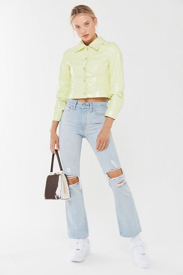 UO Xander Vinyl Cropped Jacket | Urban Outfitters