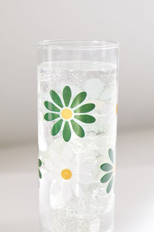 Retro Daisy Juice Glass | Urban Outfitters