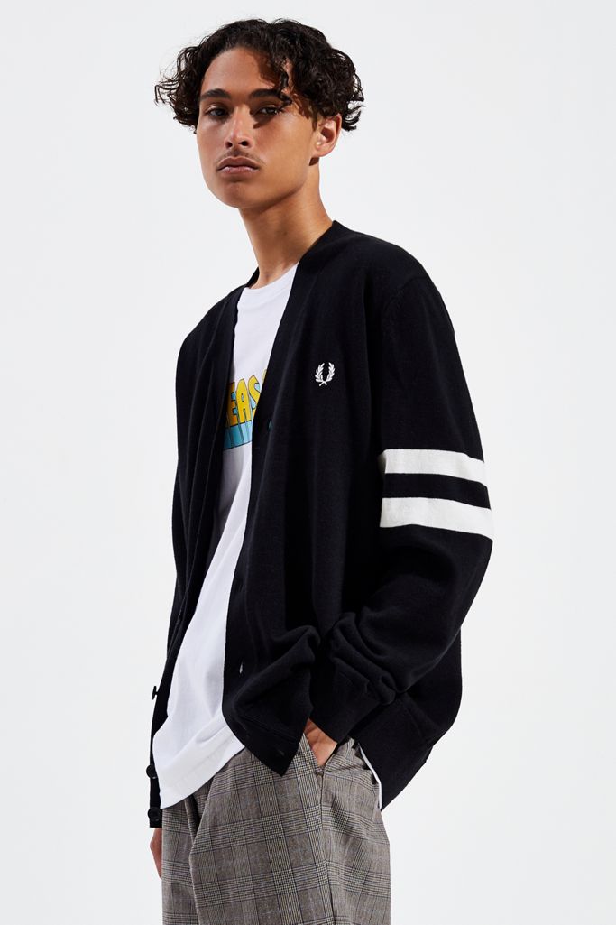 Fred Perry Tipped Sleeve Cardigan | Urban Outfitters