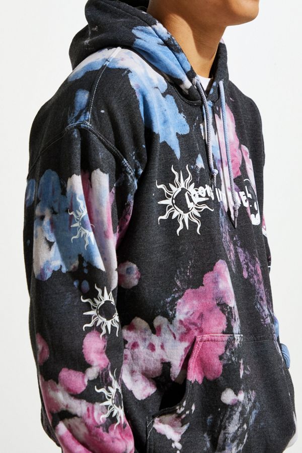 Look Into The Soul Bleach Dyed Hoodie Sweatshirt | Urban Outfitters Canada