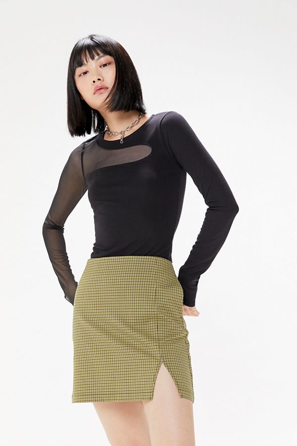 UO Raven Asymmetrical Mesh Top | Urban Outfitters