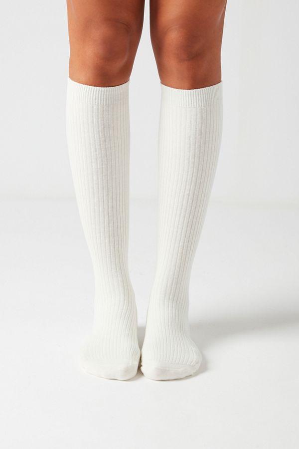 Thin Ribbed Knee-High sock | Urban Outfitters