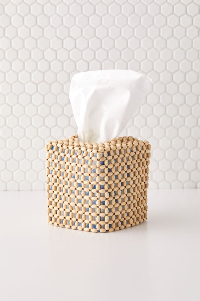 Boho Beaded Tissue Box Cover | Urban Outfitters