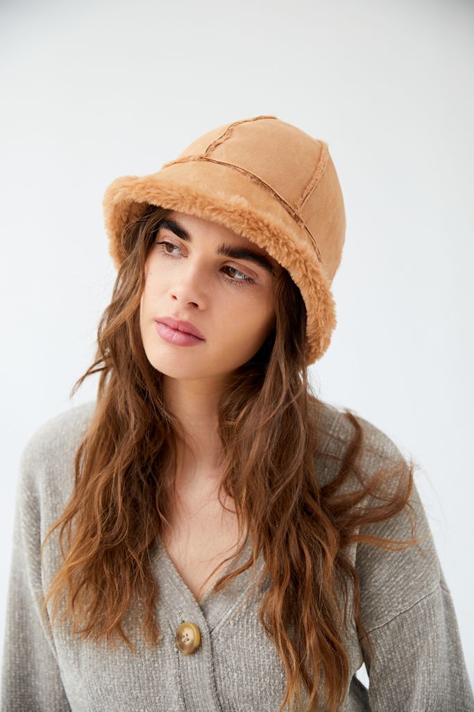 Suede Sherpa Bucket Hat | Urban Outfitters Canada