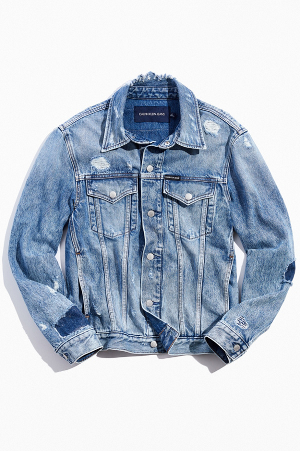 Calvin Klein Prime Blue Foundation Denim Trucker Jacket | Urban ...