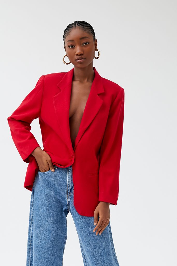 Urban Renewal Vintage Oversized Solid Wool Blazer | Urban Outfitters